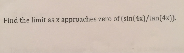 Solved Find the limit as x approaches zero of | Chegg.com