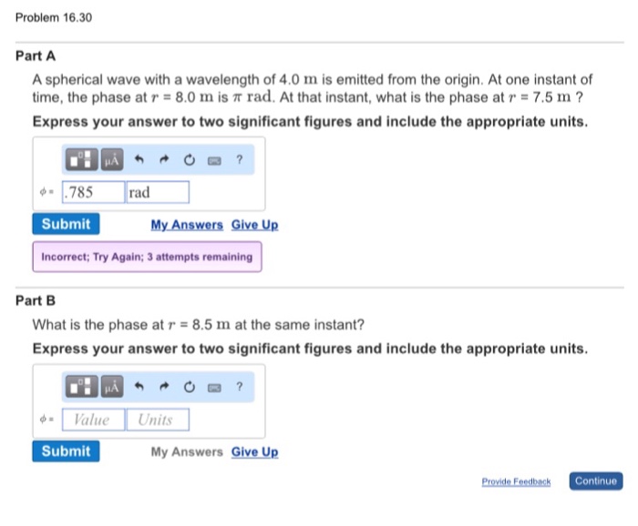 Solved A spherical wave with a wavelength of 4.0 m is | Chegg.com