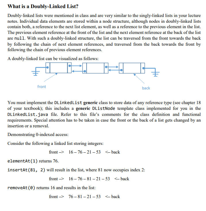 Solved What is a Doubly-Linked List? Doubly-linked lists | Chegg.com