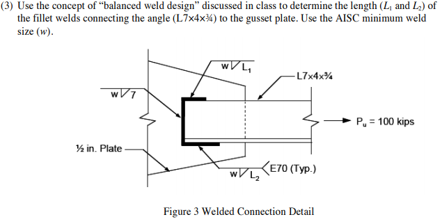 Solved (3) Use the concept of "balanced weld design" | Chegg.com