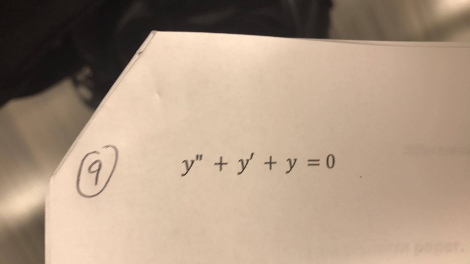 Solved y" +y'+y=0 | Chegg.com