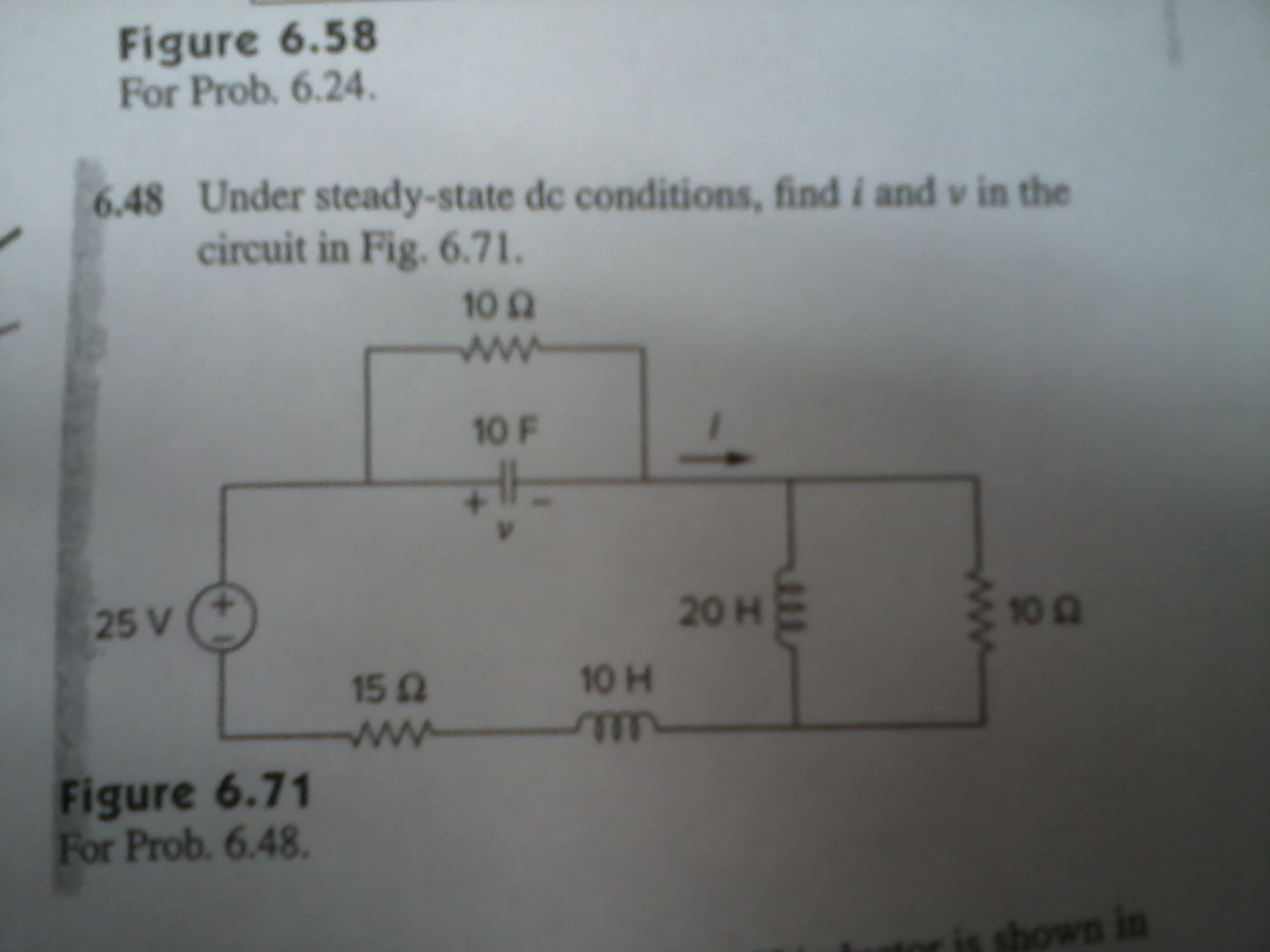 Solved Under steady-state dc conditions, find i and v in | Chegg.com