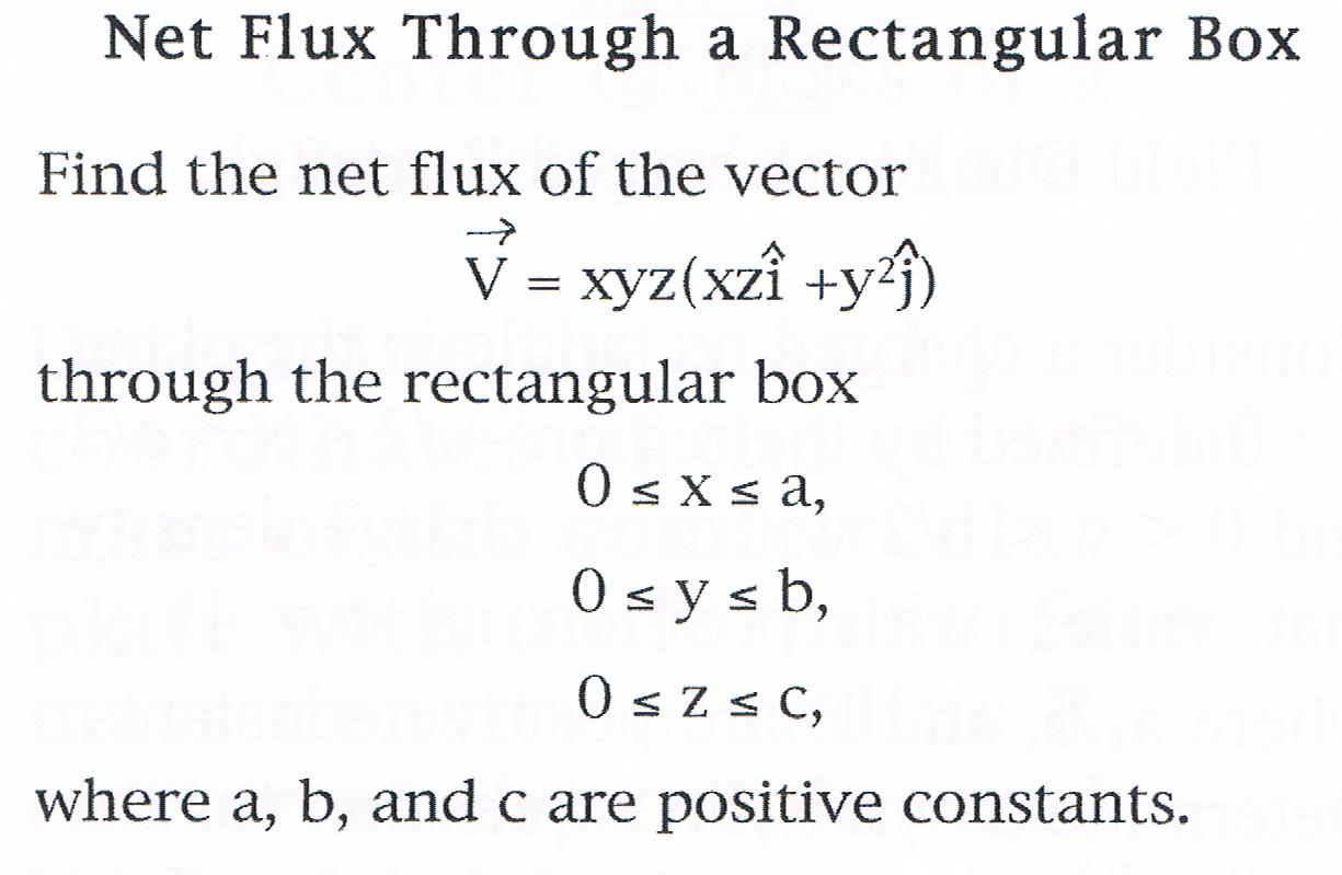 Solved Net Flux Through a Rectangular Box Find the net flux | Chegg.com