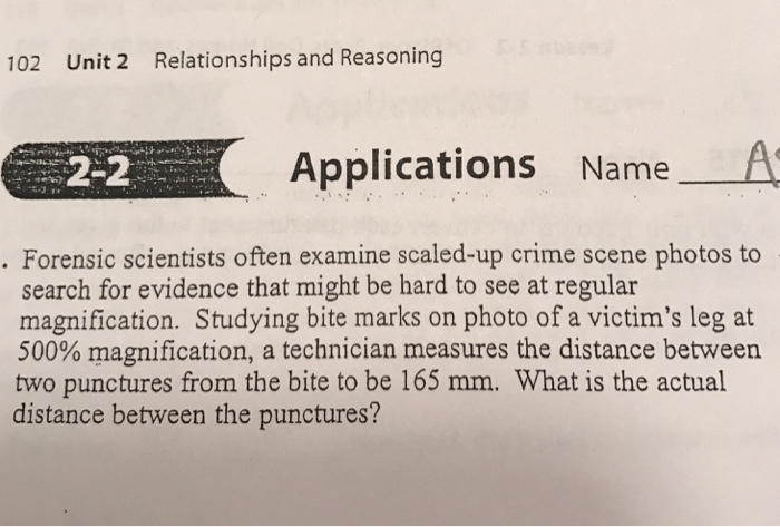 Solved Forensic scientists often examine scaled-up crime | Chegg.com