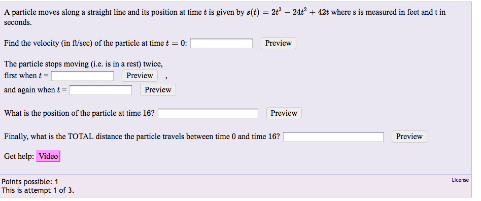 Solved A particle moves along a straight line and its | Chegg.com