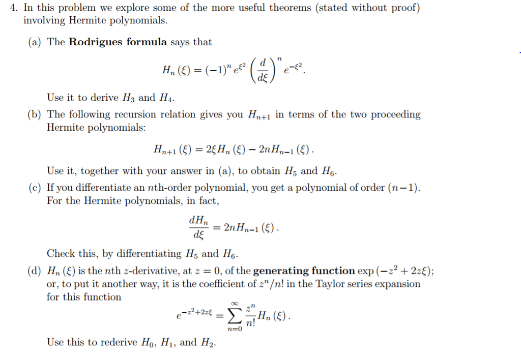Solved In this problem we explore some of the more useful | Chegg.com
