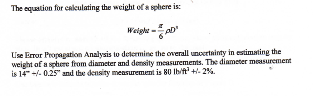 A Sphere Formula For Density