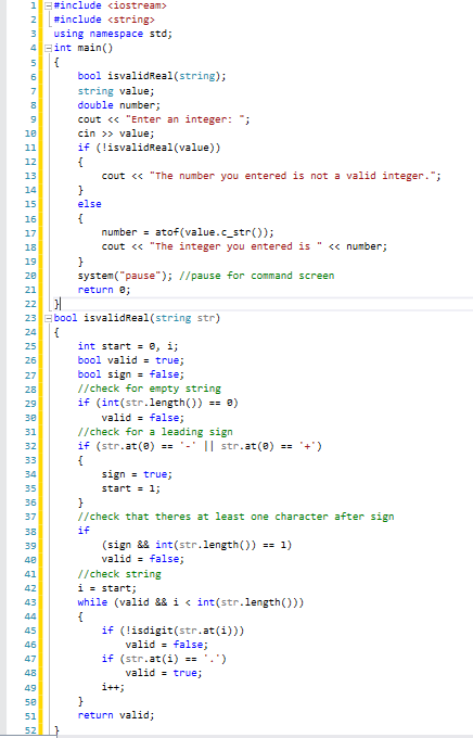 Solved My program always comes back as true, instead of | Chegg.com