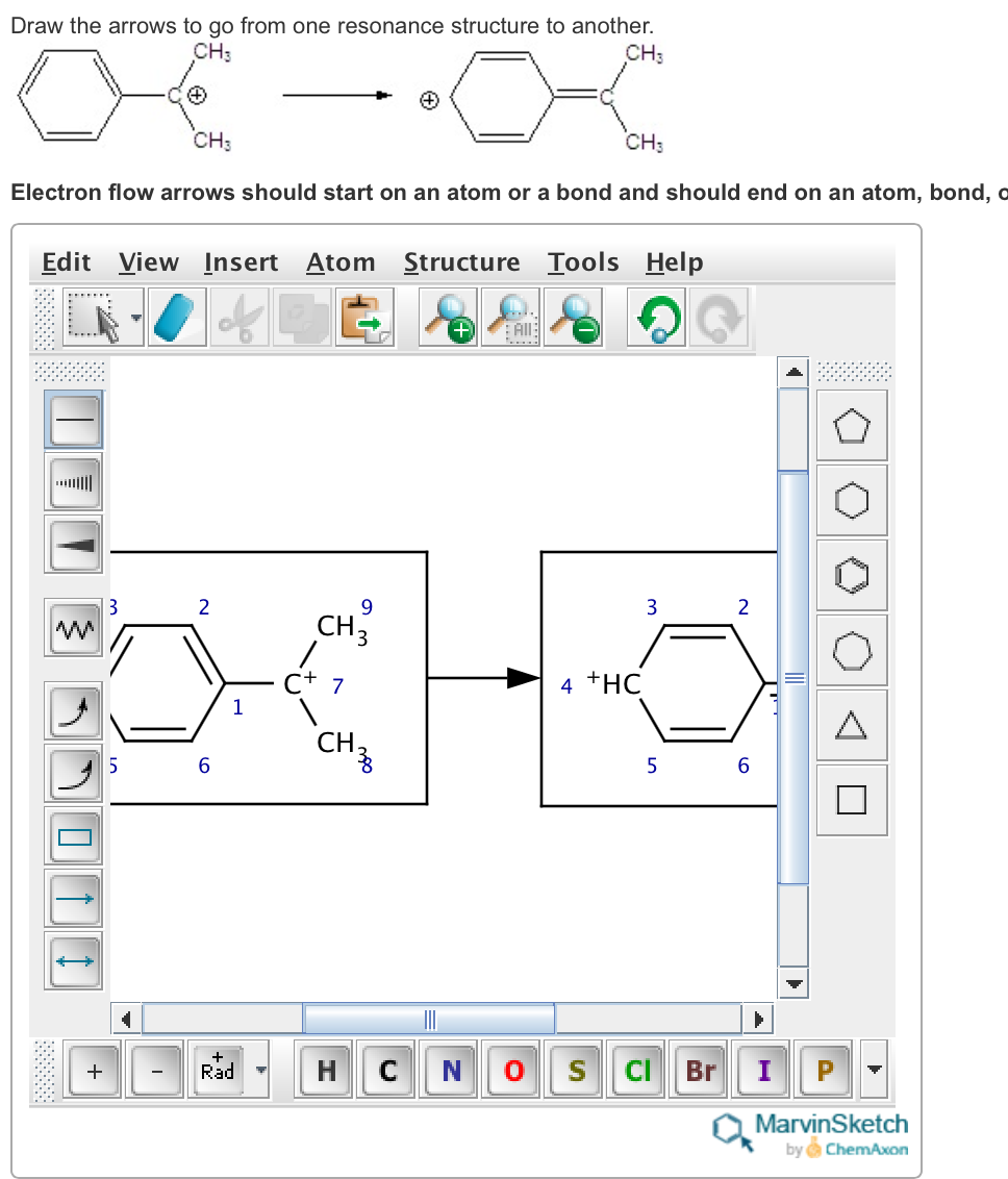 Solved Draw the arrows to go from one resonance structure to | Chegg.com