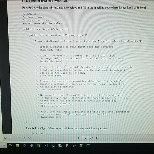 Solved Inberitance Part 1) Copy the abstract class | Chegg.com