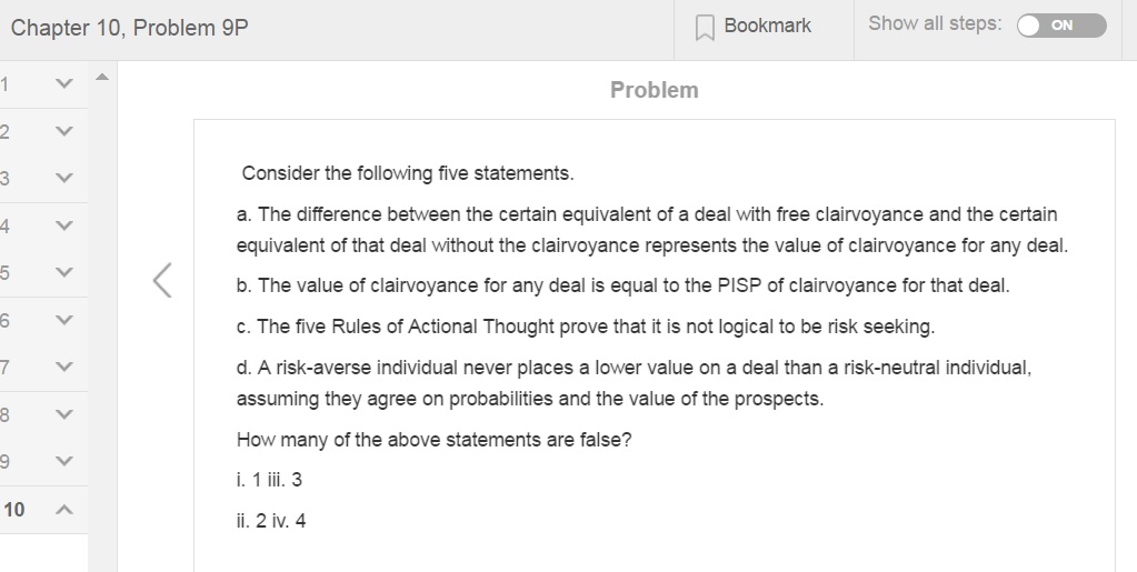Solved Consider the following five statements. The | Chegg.com