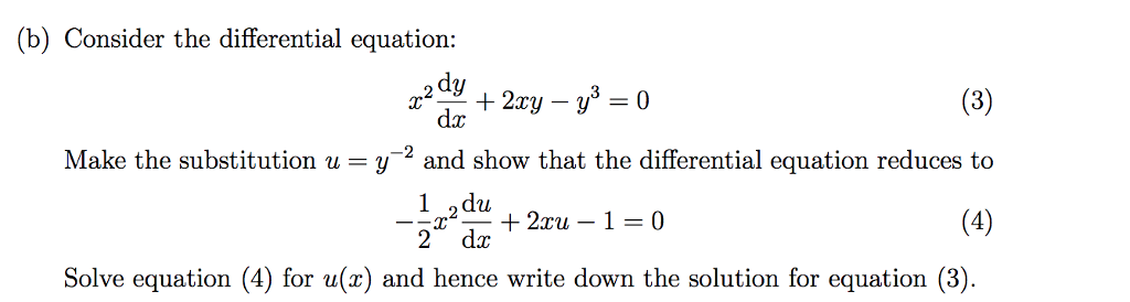 Solved (b) Consider the differential equation: 2 dy dx 3 | Chegg.com
