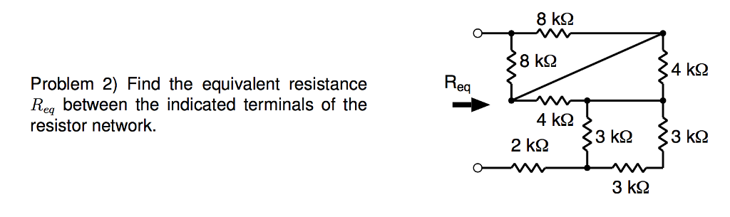 Solved Find the equivalent resistance R_eq between the | Chegg.com