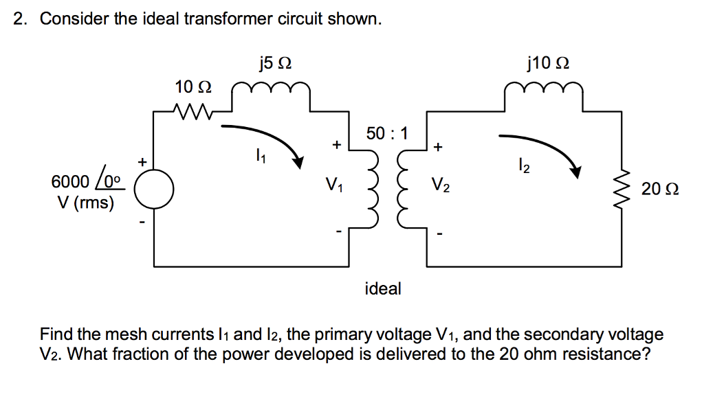 Solved Consider the ideal transformer circuit shown Find | Chegg.com