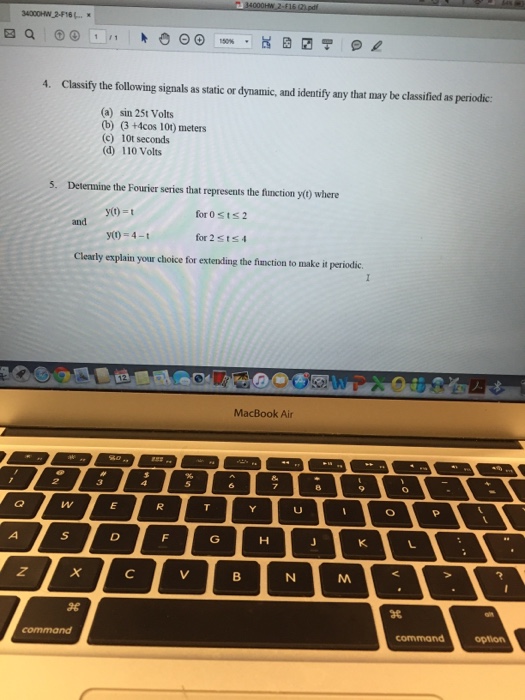 Solved Classify the following signals as static or dynamic, | Chegg.com