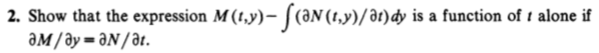 Solved Show that the expression M(t,y) - integral(delta | Chegg.com