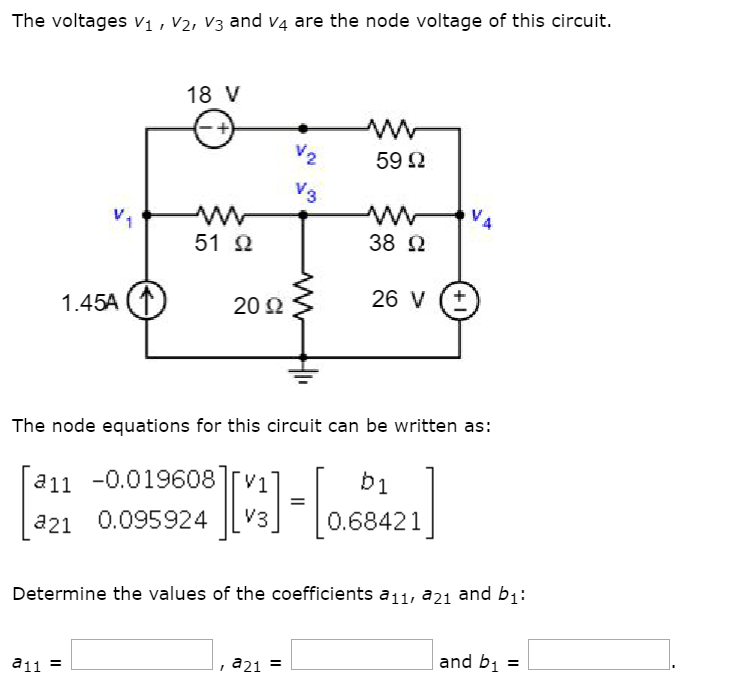 Solved The voltages v1, v2, v3 and V4 are the node voltage | Chegg.com