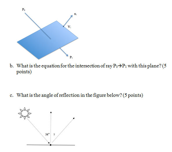 Solved Ray tracing, computer graphics. What is the | Chegg.com
