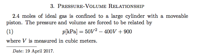 Solved 3. PRESSURE-VOLUME RELATIONSHIP 2.4 moles of ideal | Chegg.com