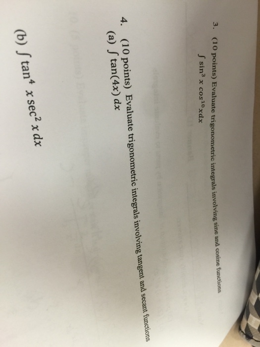 Solved Evaluate trigonometric integrals involving sine and | Chegg.com