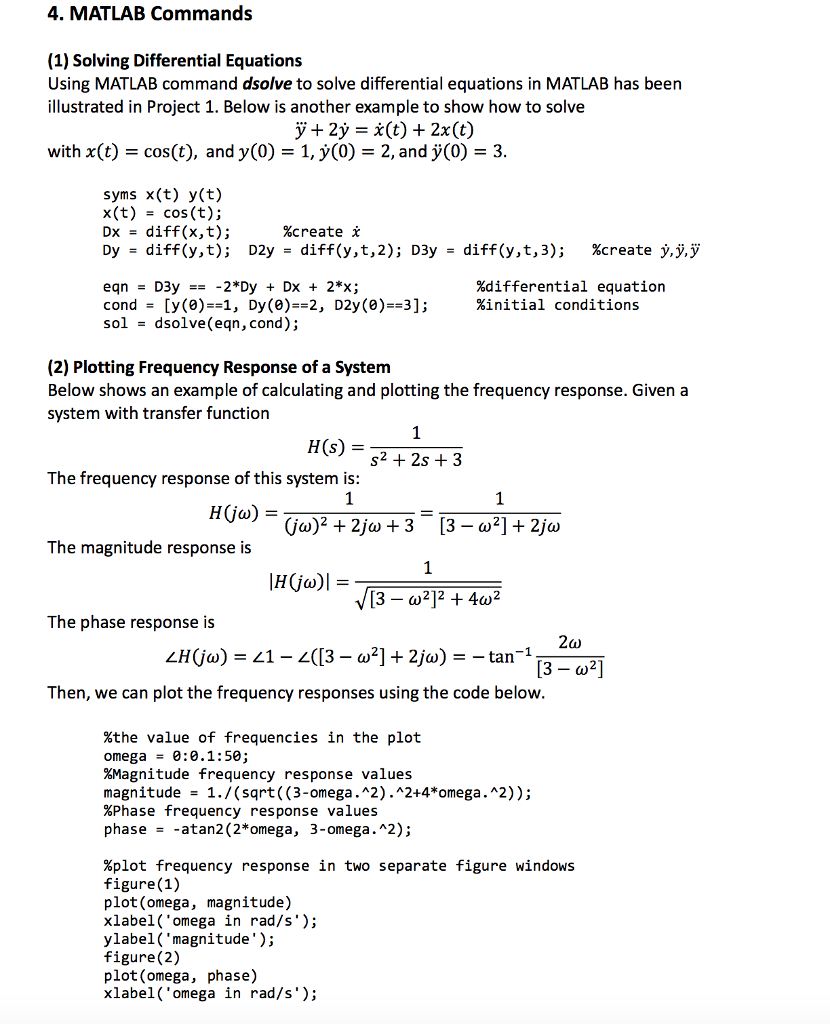 Solved Can You Help Me This Problem By Using The Mathlab 4733