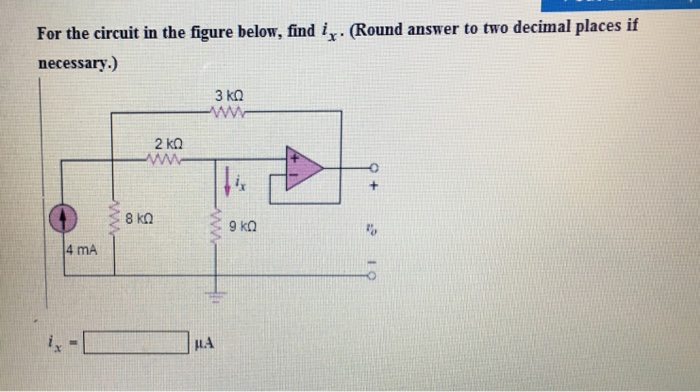 Solved For the circuit in the figure below, find ix. (Round | Chegg.com