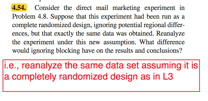 Solved 4.54. Consider the direct mail marketing experiment | Chegg.com