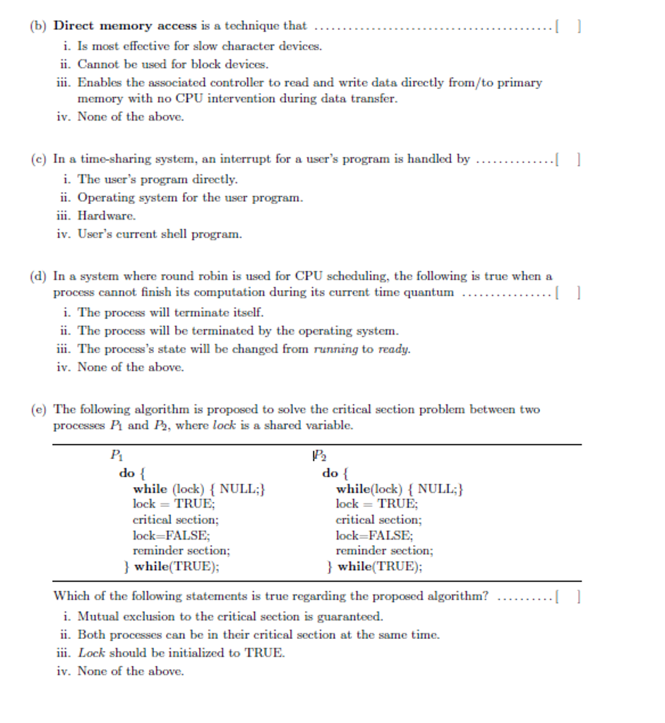 Solved Direct memory access is a technique that | Chegg.com