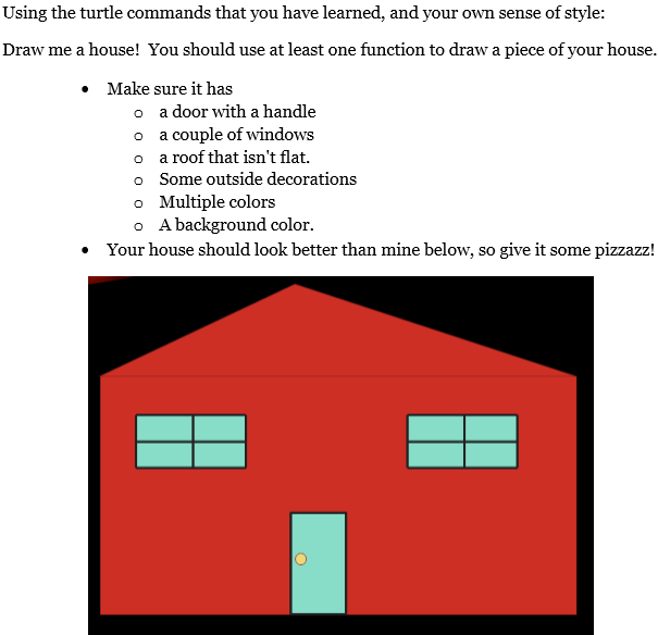 Solved Using the turtle commands that you have learned, and | Chegg.com