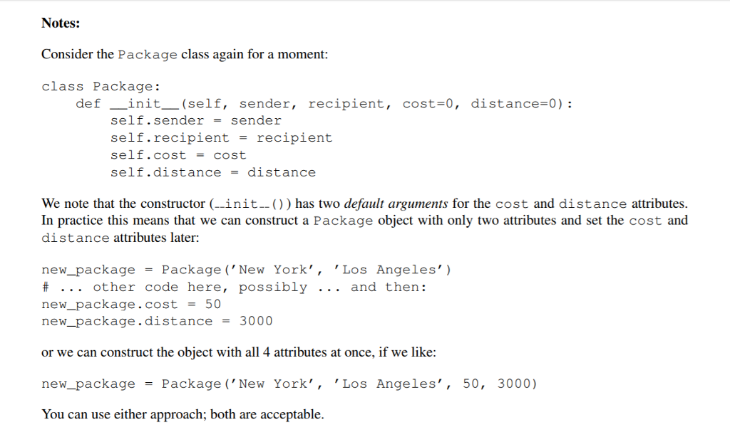 Solved Part II: Tracking Packages (20 points) Complete the | Chegg.com