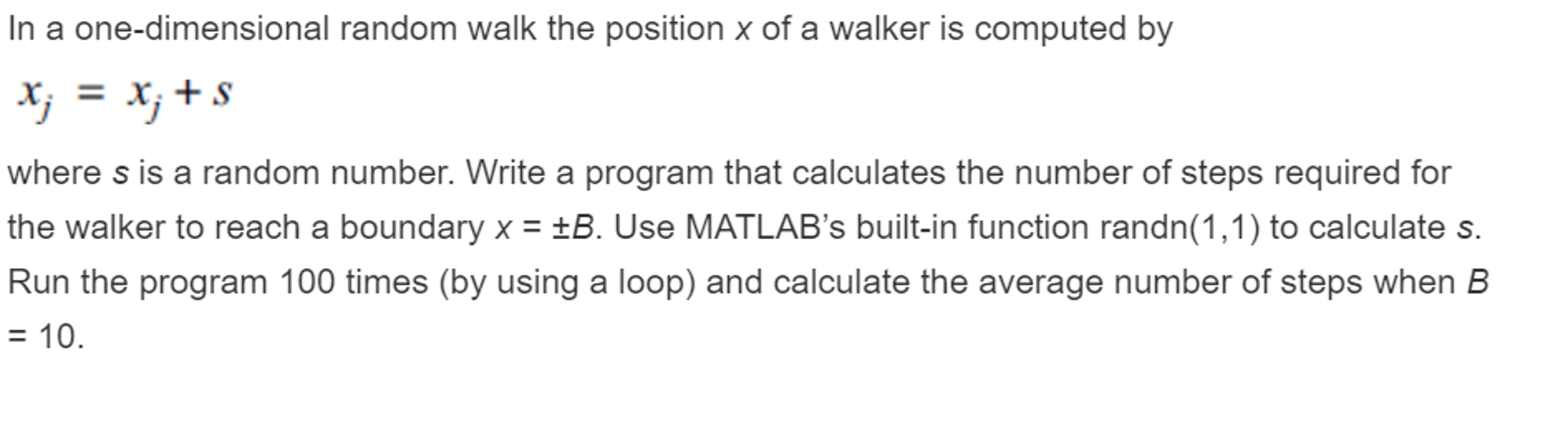Solved In a one-dimensional random walk the position x of a | Chegg.com