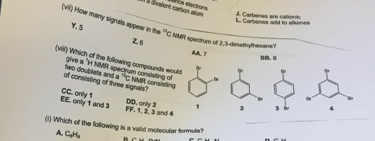 Solved lice electrons d divalent carbon atom J. Carbenes are | Chegg.com