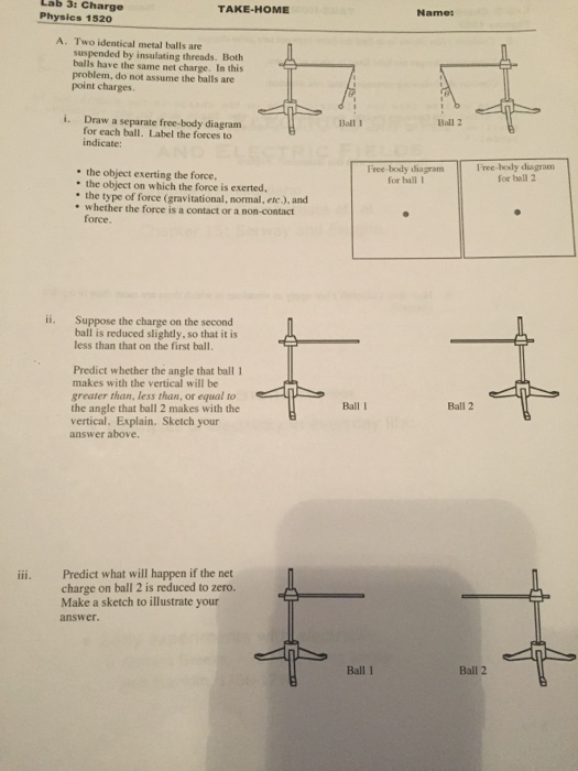 Solved Two threads. Both bulls hare the same net charge In | Chegg.com