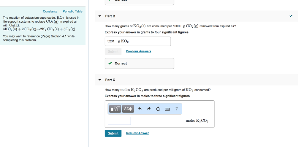 Solved Constants Periodic Table Part B The reaction of | Chegg.com