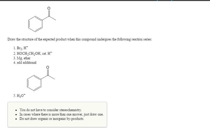 Solved Draw The Structure Of The Expected Product When This