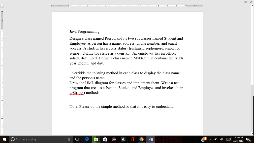 Solved Java Programming Design a class named Person and its | Chegg.com Solved Java Programming Design a class named Person and its | Chegg.com