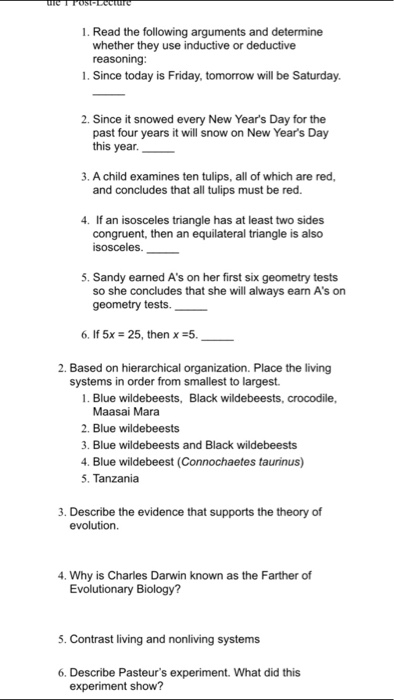 Solved 1 Read The Following Arguments And Determine Whether