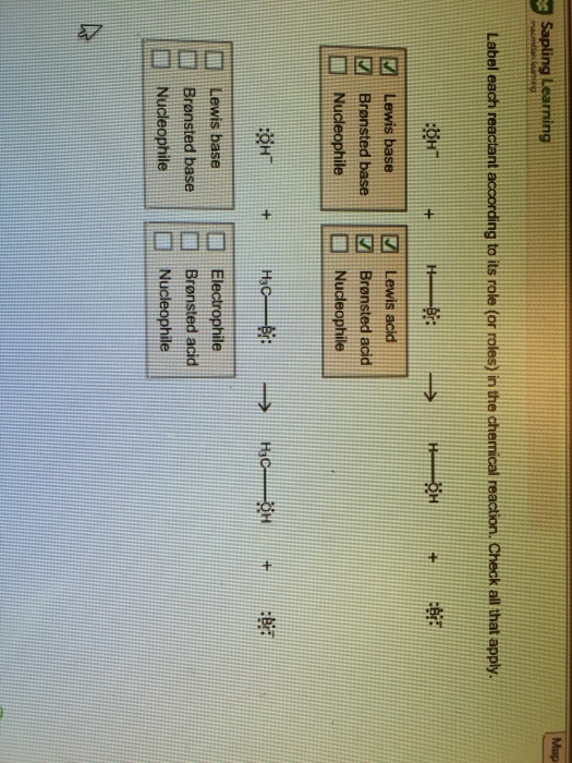 Solved Label each reactant according to its role (or roles) | Chegg.com
