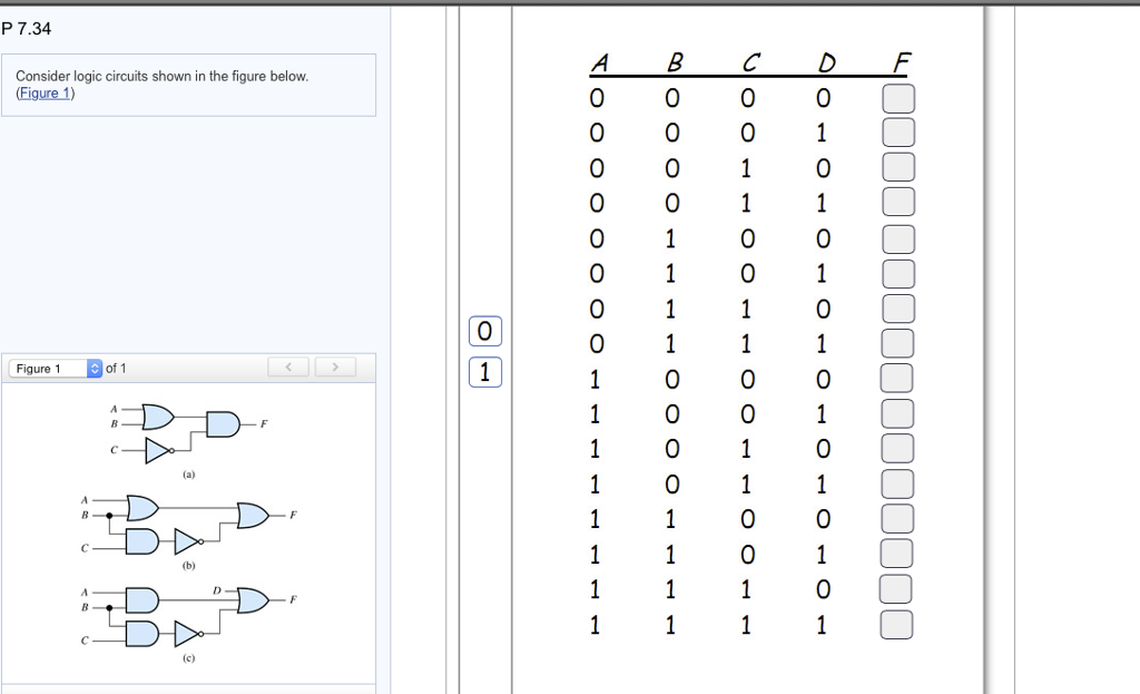 Solved P 7.34 Part D Construct the truth table for the | Chegg.com