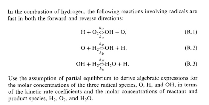 Solved In the combustion of hydrogen, the following | Chegg.com
