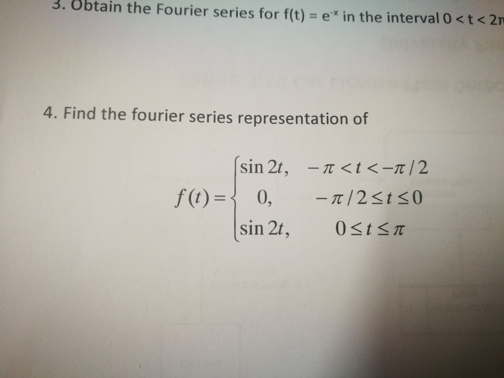 Solved the fourier series to represent (t -t2) from -1 | Chegg.com