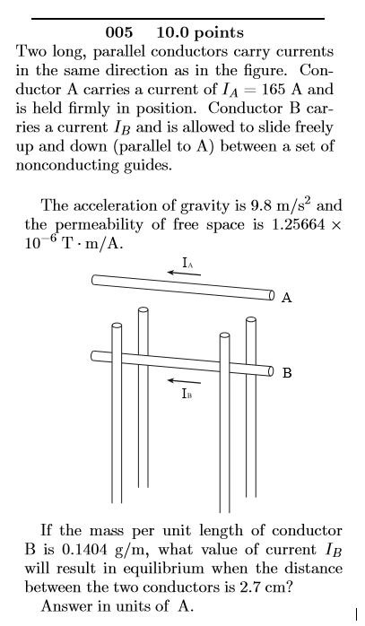 Solved Two long, parallel conductors carry currents in the | Chegg.com