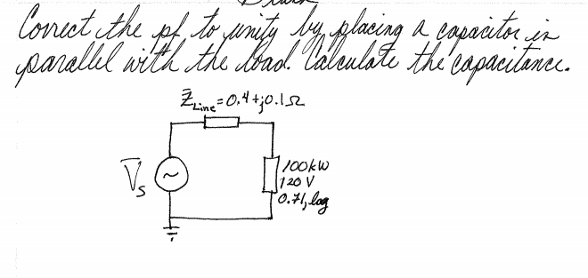 Solved Connect the PF (power factor) to the unity by placing | Chegg.com
