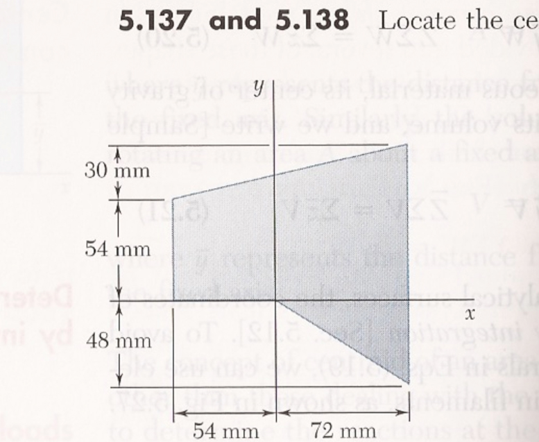 Solved determine MOMENTS OF INERTIA IX and IX, of the area | Chegg.com