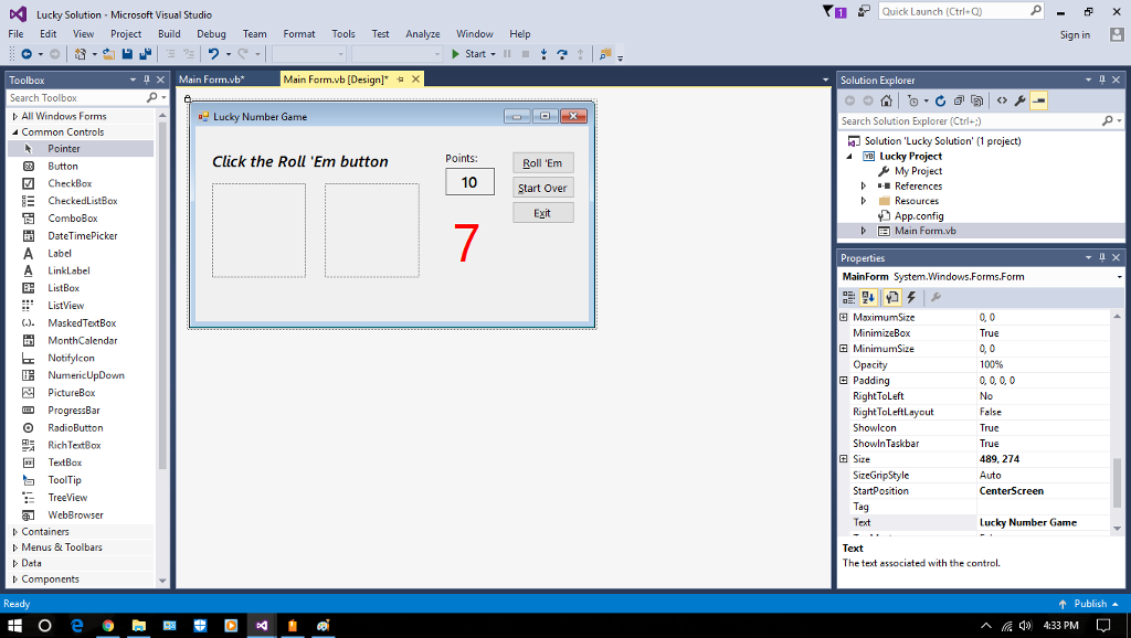 Solved This exercise is from the Microsoft Visual Basic 2015 | Chegg.com