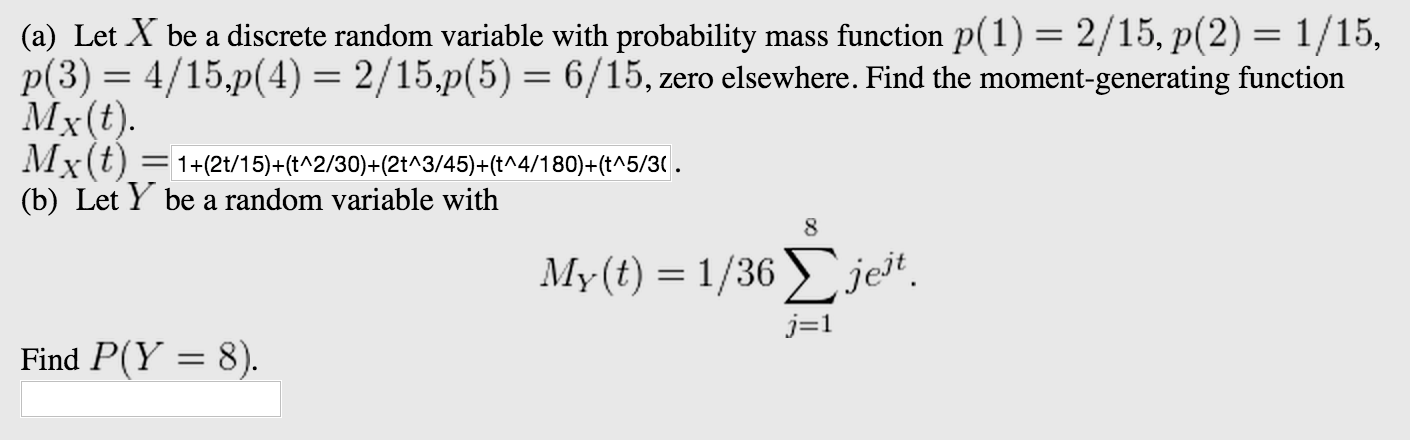 Solved (a) Let X be a discrete random variable with | Chegg.com