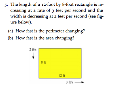 Solved The length of a 12-foot by 8-foot rectangle is | Chegg.com