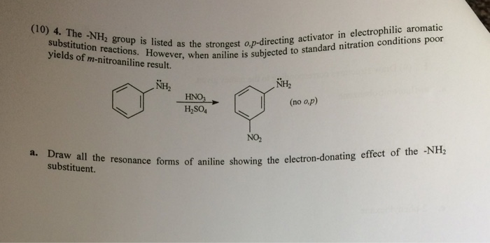 Solved (10) 4. The -NH2 group is listed as the strongest | Chegg.com