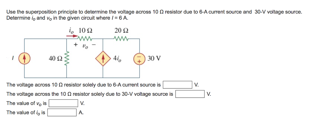 Solved Use the superposition principle to determine the | Chegg.com