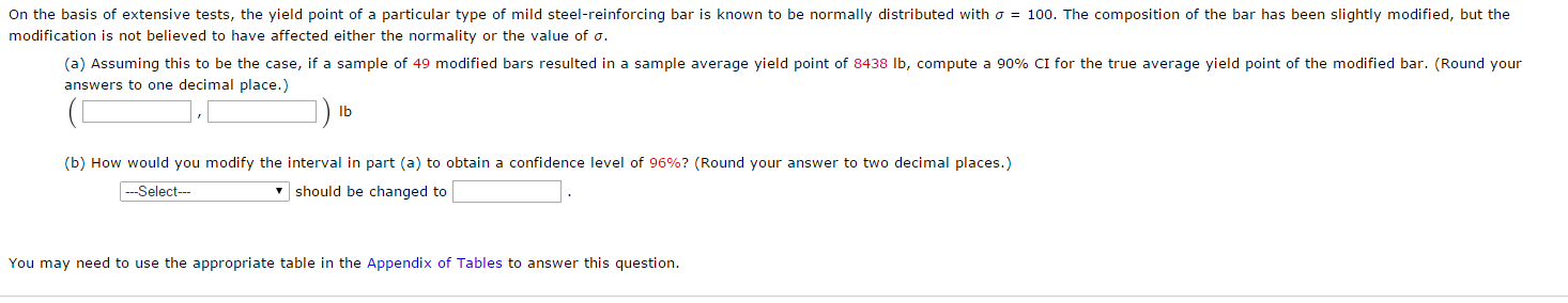 Solved On the basis of extensive tests, the yield point of a | Chegg.com